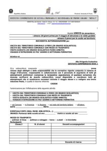 MODELLO UNICO PER LE USCITE CON UN MEZZO – IC Riva 1